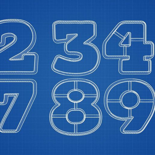 STL file Cookie Cutter Numbers 🍪 ・3D printing idea to download・Cults