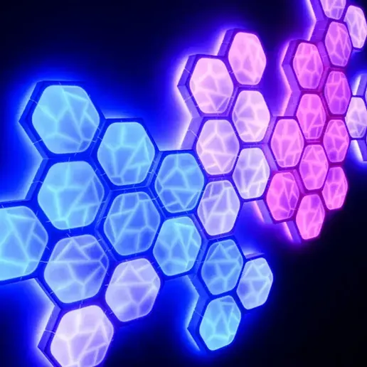 🔦 HexaLeaf - Led Light Panels・Free 3D File for ・Cults