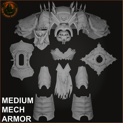 🤖 Nocturnal Counts Medium Mech Armor・ 3D File for 3D printing・Cults