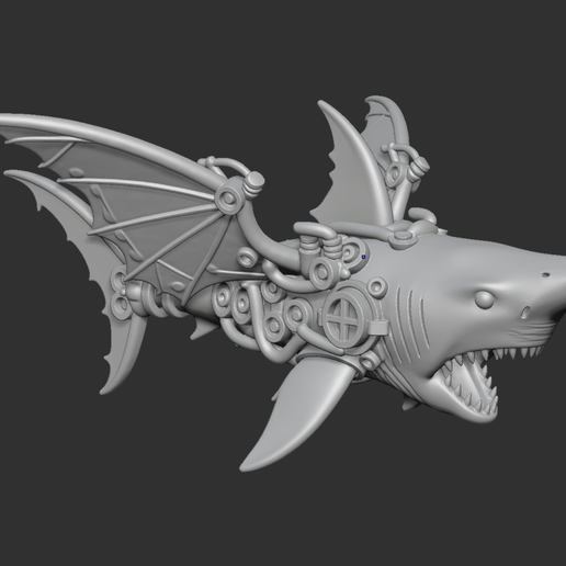 👾 Steampunk sharks, sci-fi sharks, mechanical sharks・ STL File for 3D ...