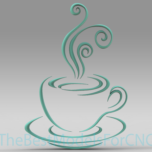 📁 3D Model STL File for CNC Router Laser & 3D Printer Normal Coffee Cup ...