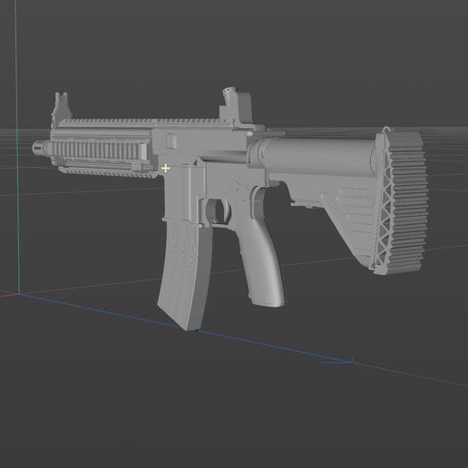 STL file German HK416 rifle digital model material-2 🗺️ ・3D printable ...