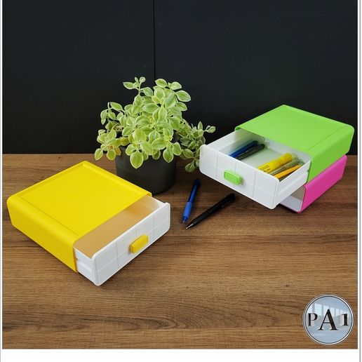 📦 EASY-TO-PRINT STACKABLE DRAWERS・ 3D File for ・Cults