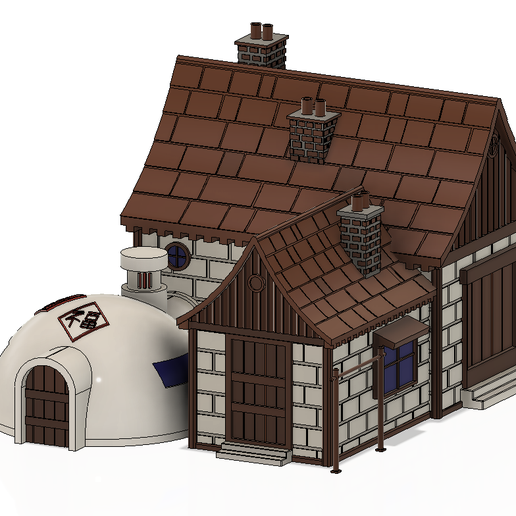 🏠 Son Goku's House – 3D Model (Dragon Ball Z)・ STL File for 3D printing ...