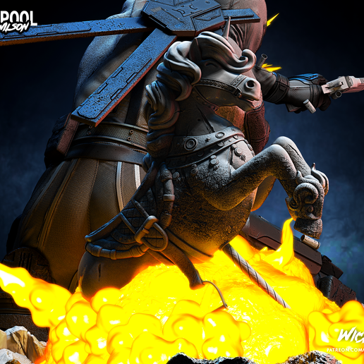 🗿 Wicked Marvel Deadpool Sculpture: Tested and ready for 3d printing ...