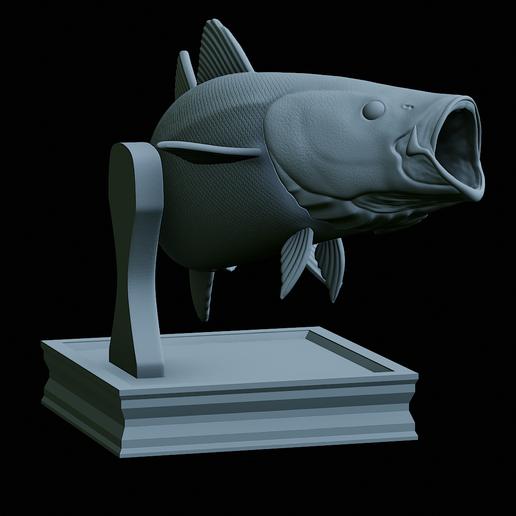 STL file fish coalfish / Pollachius virens in motion trophy statue ...