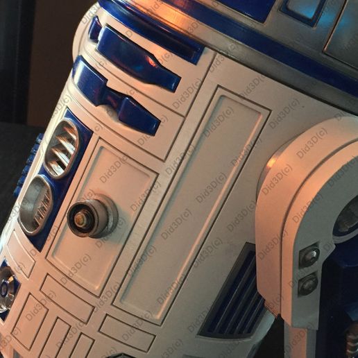 🤖 R2D2 HQ New hope 1-3 Scale 42cm V1.7 3D print Animatronic and sonor ...