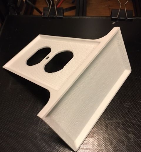 🏢 OUTLET COVER WITH SHELF・Free STL File for ・Cults