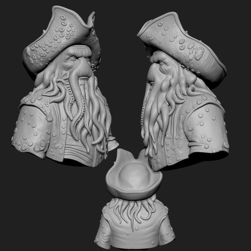 👤 Davy Jones – 3D Printable Bust・ STL File for 3D printing・Cults