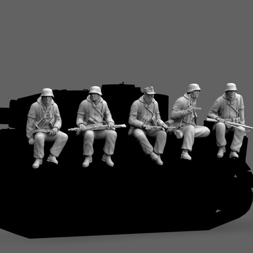 🪖 German tank crew 3D print model・ STL File for 3D printing・Cults