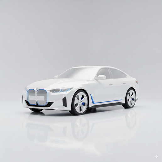 ⚡ BMW i4 Electric Gran Coupe 3D Print Model STL - High Detail Modern EV ...