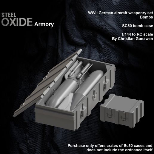 💣 WWII Luftwaffe SC50 bomb container crates・ STL File for 3D printing・Cults
