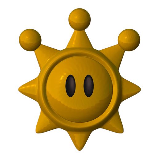 🌟 Shine Sprite HD – Super Mario Sunshine 3D Print Model・ OBJ File for ...