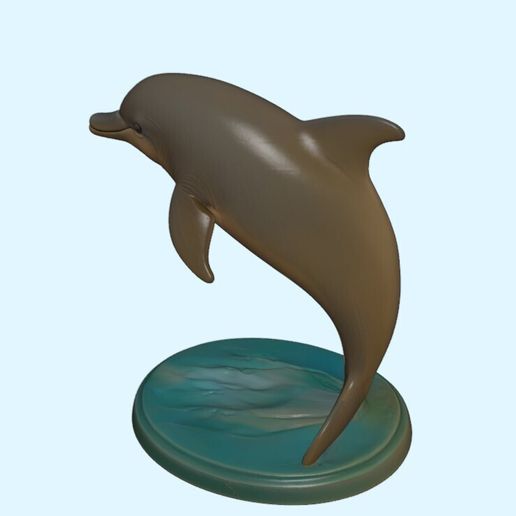 🐬 Realistic Dolphin – Swimming Pose Figurine・ STL File for 3D printing ...