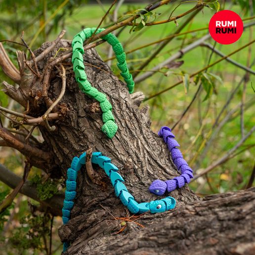 🐍 Flexi Articulated Snake・ 3D File for 3D printing・Cults