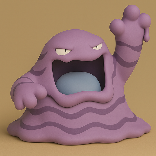 🐉 Muk pokemon・ STL File for 3D printing・Cults
