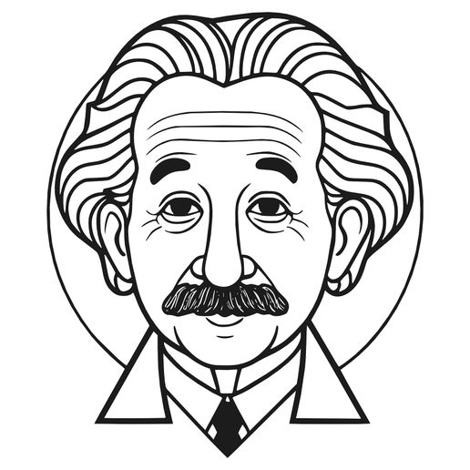 albert einstein drawing easy