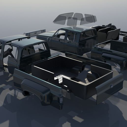 🚙 Chevrolet C30 Crew Cab 1975・ 3D File for ・Cults