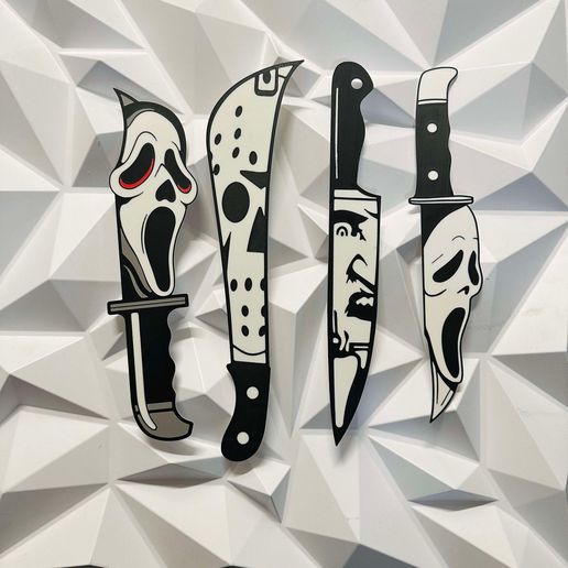 👾 Horror Knives Pack 2・Free STL File for 3D printing・Cults