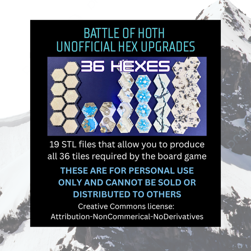 ⭐ Battle of Hoth Unofficial Complete Hex Upgrades・ 3D File for 3D ...