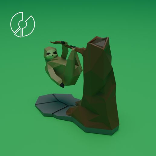 STL file Low Poly Sloth 🦥 ・Model to download and 3D print・Cults