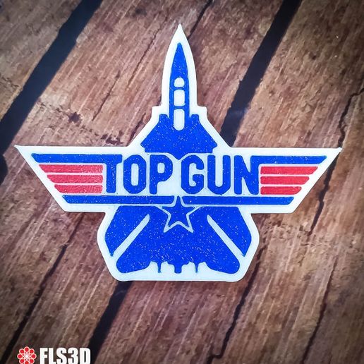 🔝 Top Gun-Inspired 3D Printed Magnet – Iconic Fighter Jet Logo・ STL ...