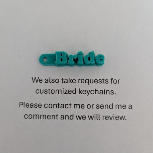 🗝️ Bride Keychain・ STL File for 3D printing・Cults