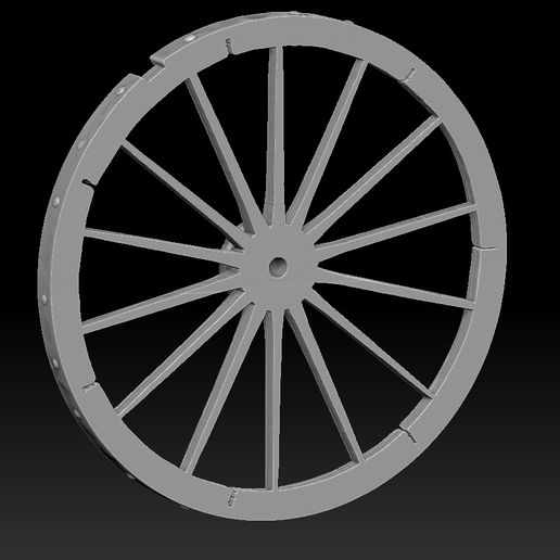 🪵 Wooden wheel・Free STL File for ・Cults