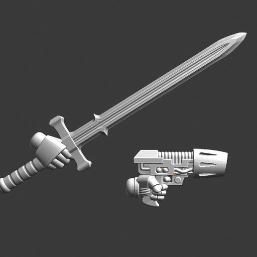 STL file Power Sword and Plasma Pistol 🗡️ ・3D printer design to ...