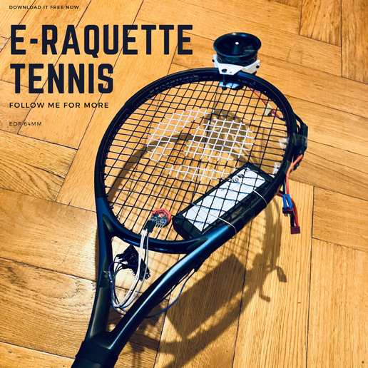 🎾 Tennis racket [ Electric ]・Free STL File for 3D printing・Cults