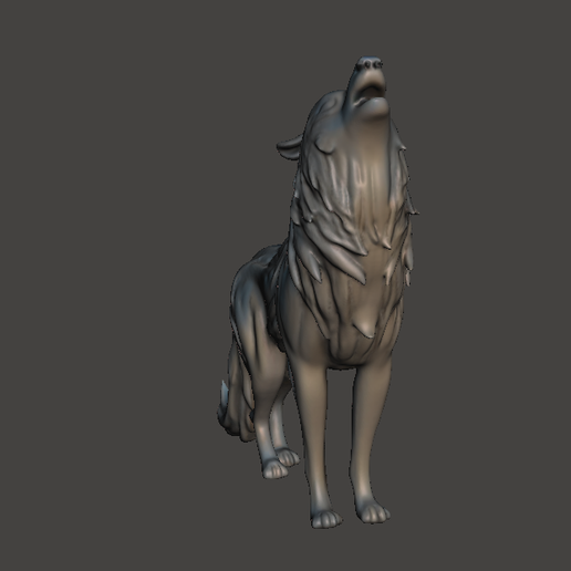 🐺 Howling Wolf Gray Wolf - Base - 3D Print Model・ STL File for 3D ...