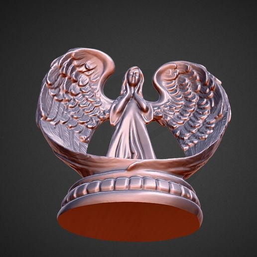 👼 angel praying tea light candle holder・ OBJ File for 3D printing・Cults