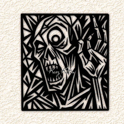 🎨 cubism horror 1 WALL ART HOME DECOR・ STL File for 3D printing・Cults