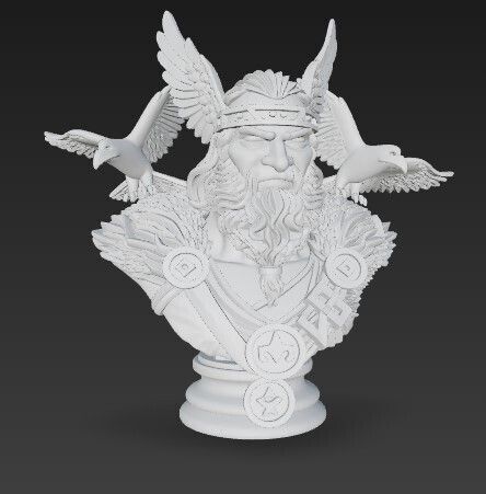 👤 Lord of the Ravens: Odin Bust – 3D Printable Norse Mythology Statue ...