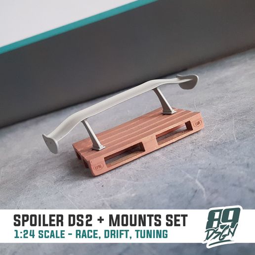 🪶 SPOILER DS2 - DIFFERENT MOUNT OPTIONS 1:24 SCALE MODELS・ STL File for ...