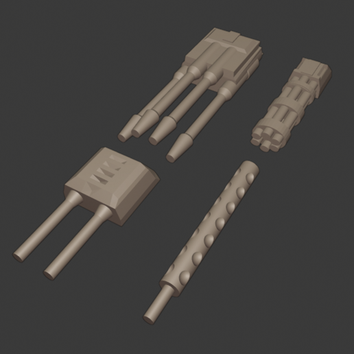 Archivo 3D Juego de ametralladoras para Gaslands 🎲 ・Modelo para descargar e imprimir en 3D・Cults