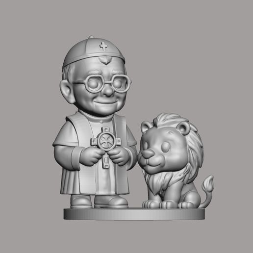 ♌ Pope Leo XIV Chibi・ STL File for 3D printing・Cults