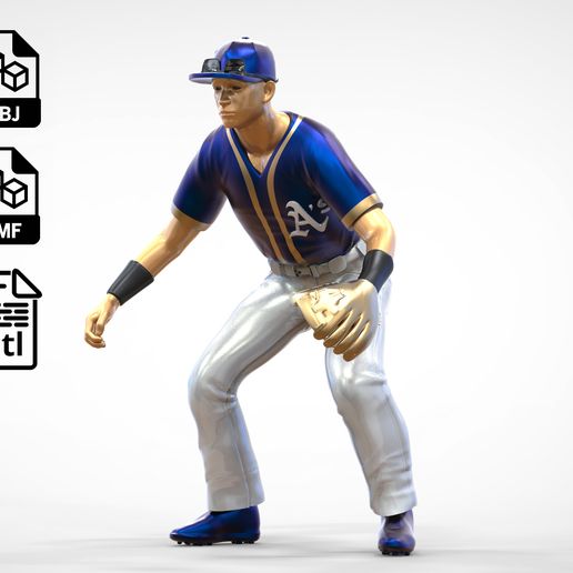 STL file N2 Baseball player Center fielder ⚾ (OBJ and 3MF)・3D printable ...