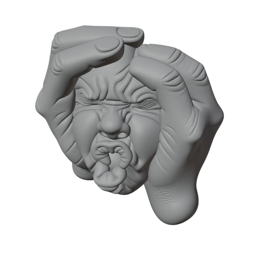 🤲 Screaming Hands Face – 3D Printable Sculpture (STL, OBJ, GLB)・ STL ...
