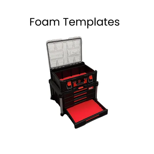📦 Milwaukee Packout Schaumstoffschablonen DXF - 2 Schubladen ...