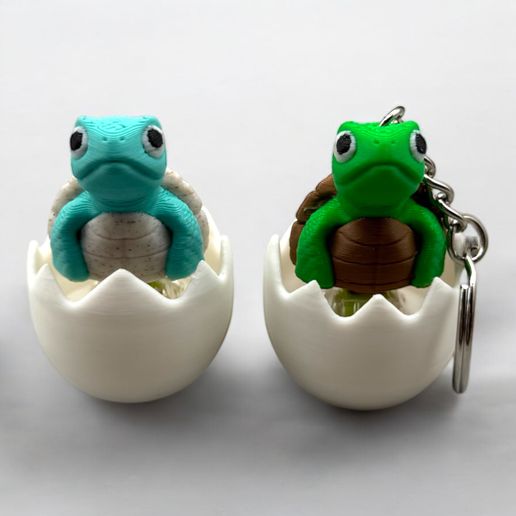🐢 Sea Turtle Hatchling Fidget Clicker Keychain・ STL File for 3D ...
