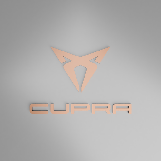 Archivo STL Cupra Logo + Stand 👾 (3MF)・Modelo imprimible en 3D para ...