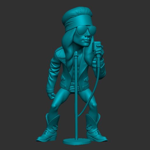 🌹 Axl Rose Guns N Roses Chibi・Archivo 3D para Impresión 3D・Cults