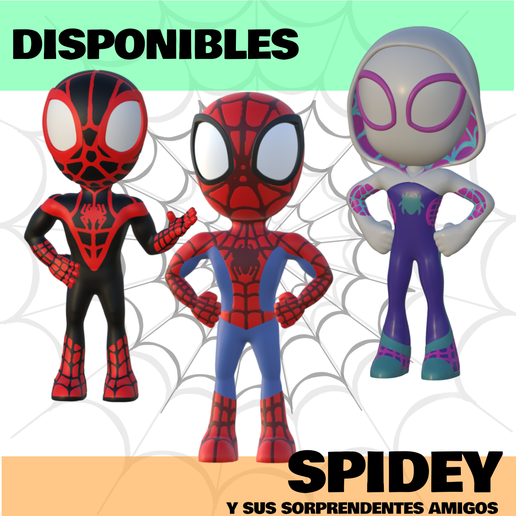 🦸‍♂️ Combo x3. Spidey and his amazing friends・ STL File for 3D printing ...