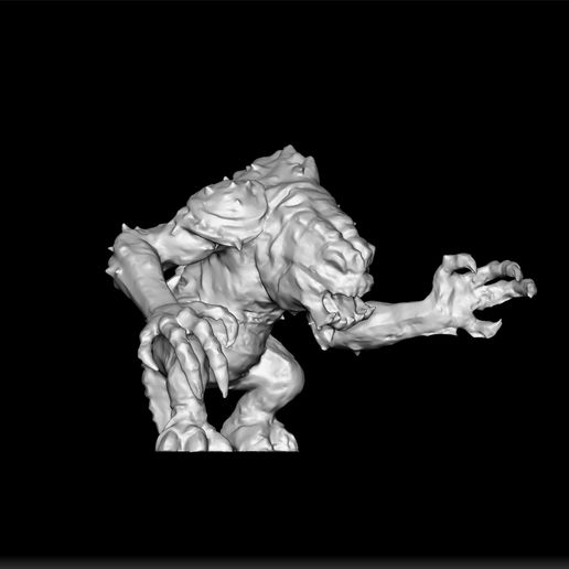 STL file Rancor - 3D Print Rancor - Star Wars Creature Sculpture ...