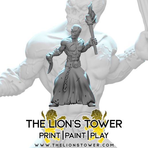 🎲 Vaaz, The Deaths Head of Bhaal (32mm scale, Pre-supported Miniature ...