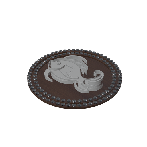 STL file Fish Medallion - Animal Medallion 🐠 (OBJ)・Model to download ...