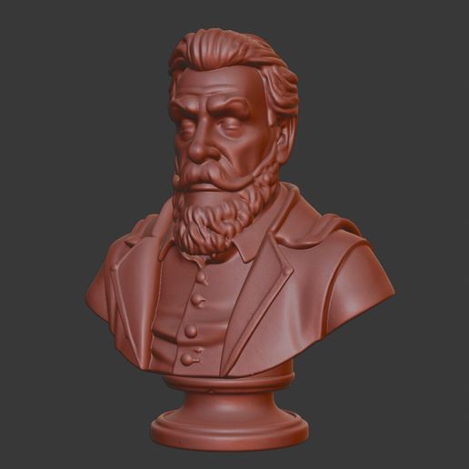 👤 Gutenberg Head Bust 3D STL Printable - 3D Model STL 3D print model ...