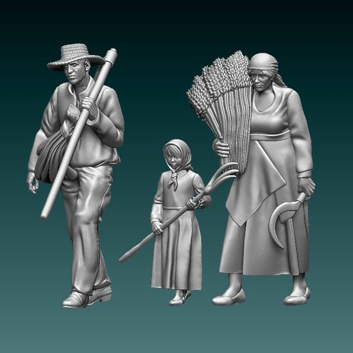 🧑‍🌾 FARMERS FAMIY・ STL File for 3D printing・Cults