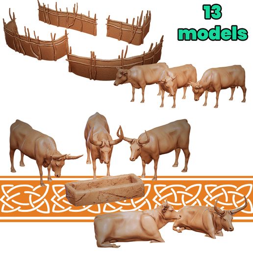 🚜 Farm Animals #4・ 3D File for ・Cults